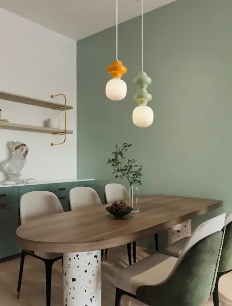 LED oranžovo-bílé moderní svítidlo Clio