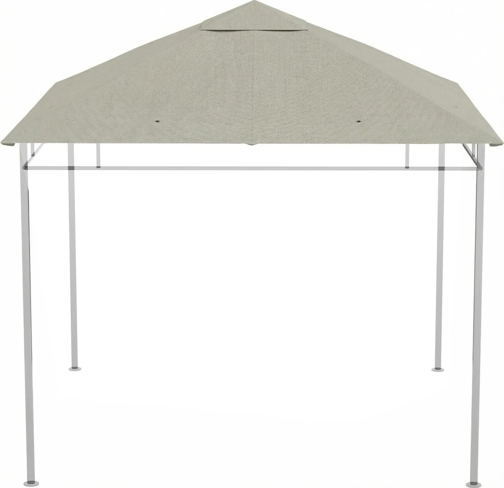 Outsunny náhradní střecha pro altán polyester 180 g/m² 3 x 3 m šedá