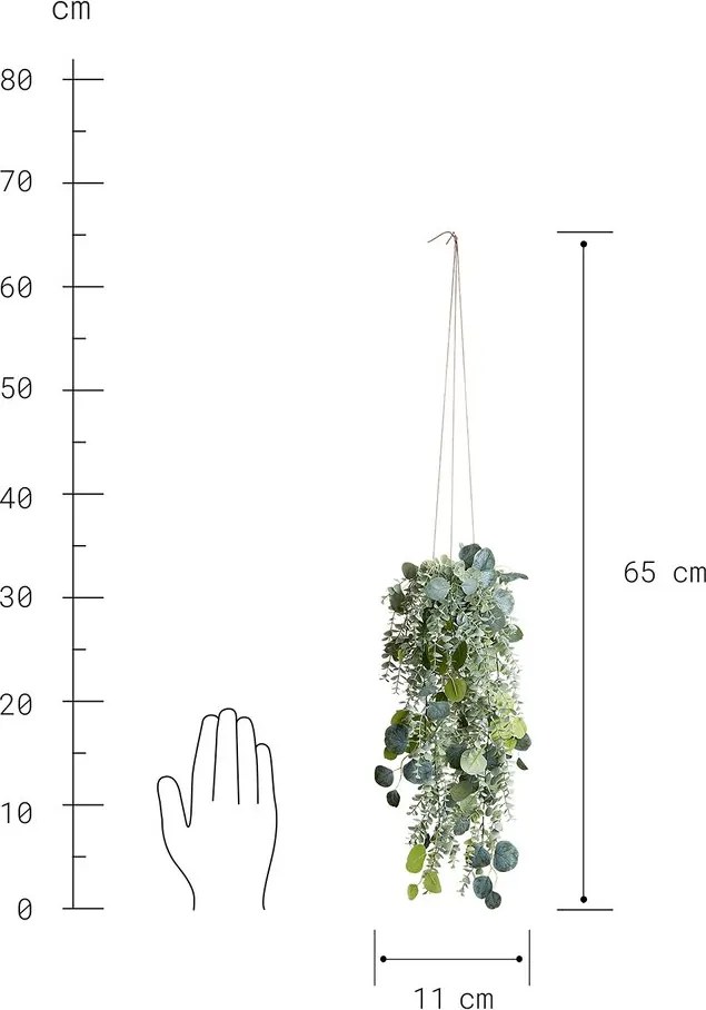 Butlers FLORISTA Eukalyptus převislý mix 65 cm