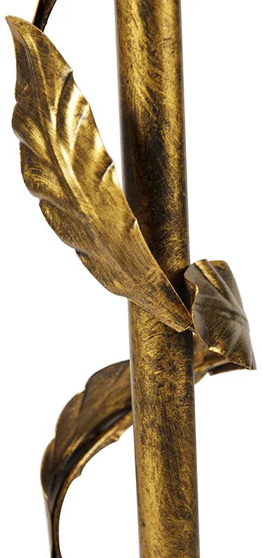 Vintage stojací lampa starožitná zlatá 29 cm bez stínidla - Linden