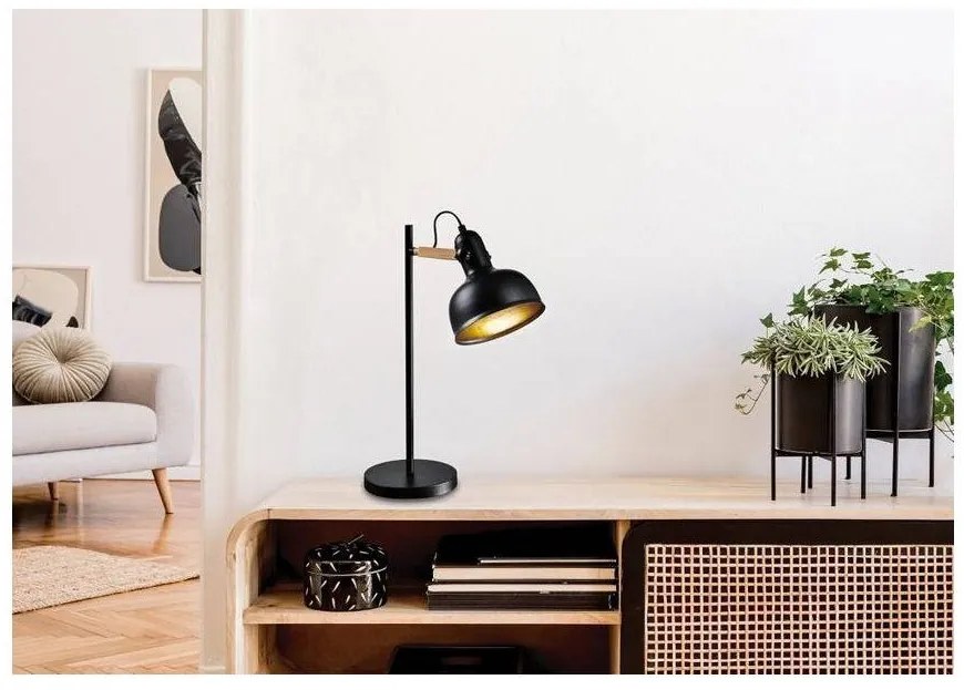 Černá stolní lampa Reno pro žárovku E27  - Candellux
