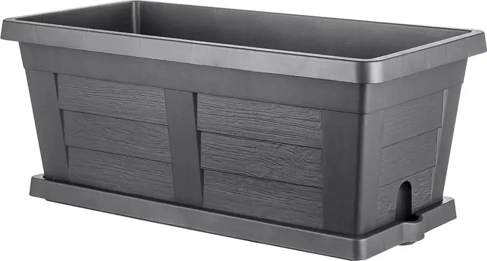 Bama Zahradní velkoobjemový truhlík Legno antracit, 80 x 40 x 35 cm, 80 cm
