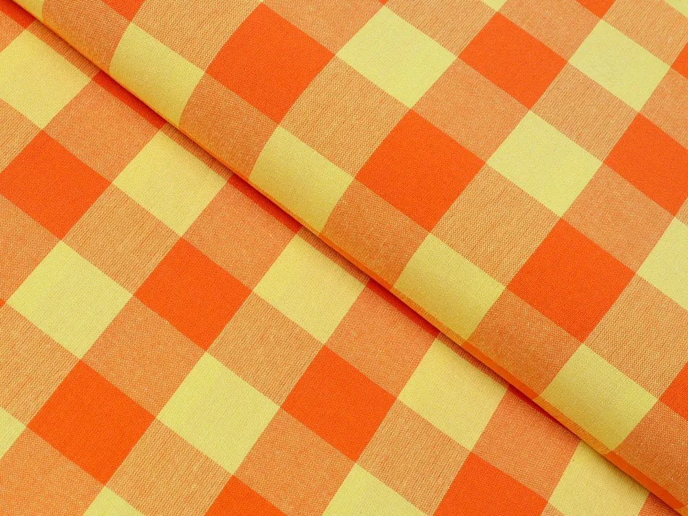 Biante Bavlněný povlak na polštář Olivia OL-003 Oranžovo-žlutá kostka velká 30 x 50 cm