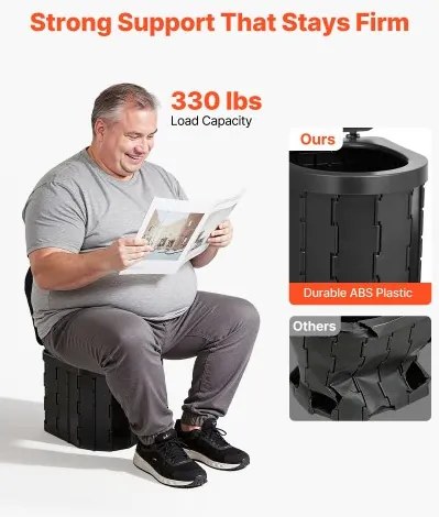 Přenosná toaleta, Nosnost 150 kg VEVOR