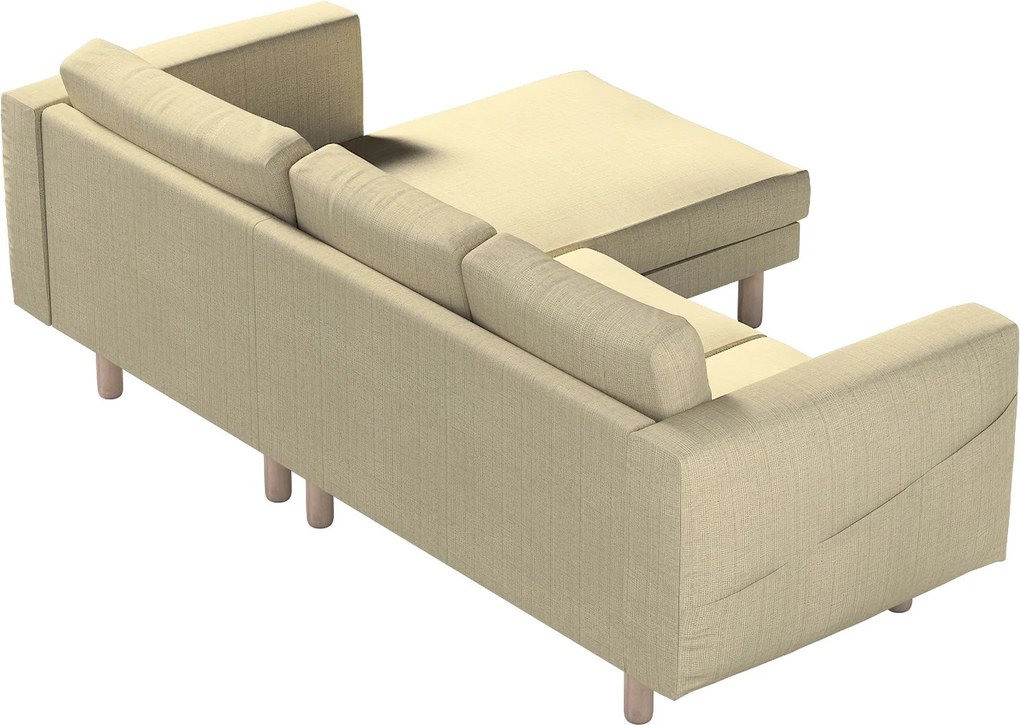 Potah na pohovku IKEA Norsborg 3-místná se šezlongem barva béžová látka pletený vzor