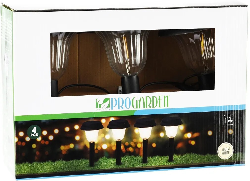 PROGARDEN Lampa zahradní 16x45cm sada 4ks KO-AF5000490