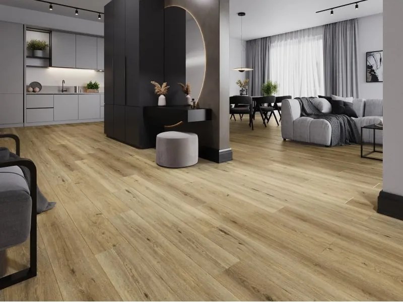 Mexen Sanford vinylové panely 1240 x 182 mm SPC 6,5 mm, podklad IXPE 1,5 mm, 4 V-drážka, Dub - F1059-1240-182-505-4V1-01