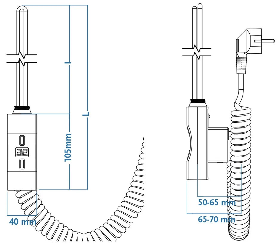 BPS-koupelny G+P Elektrické topné těleso s WiFi a dálkovým ovládačem (300 - 1200 W) Barva: Chrom, Výkon (W): 1200