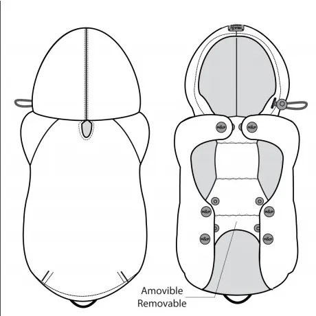 MILK&PEPPER Pláštěnka pro buldočky Tribord khaki Velikost: 45L
