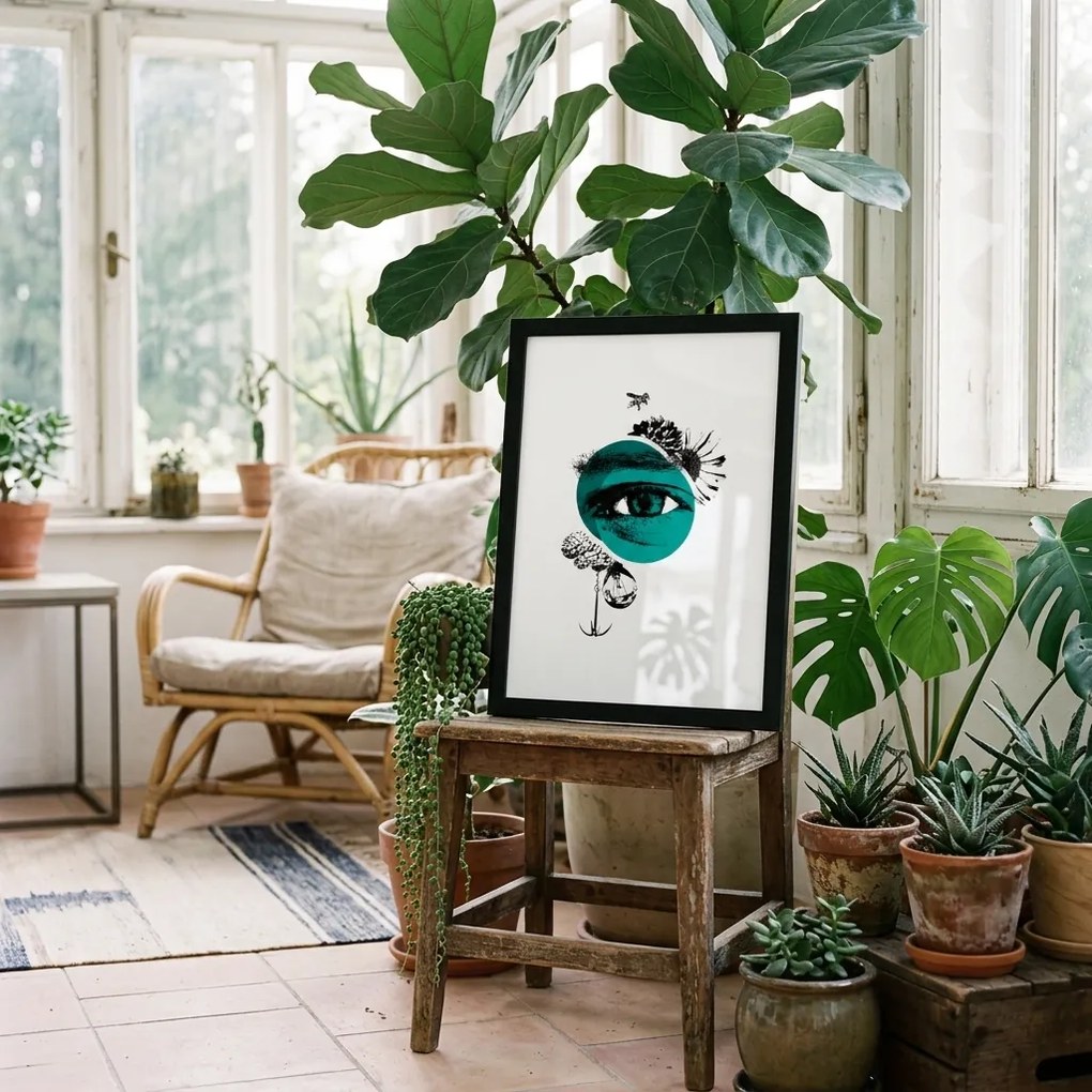 Eva Mořická | Oko III Rám: Bílý, Velikost: 100 x 70 cm