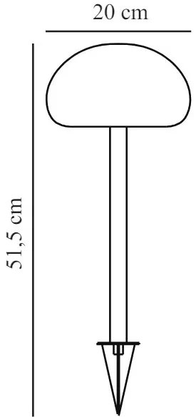 Černé zahradní LED svítidlo Sponge Spike zapichovací 4,8W 51,5cm  - Nordlux