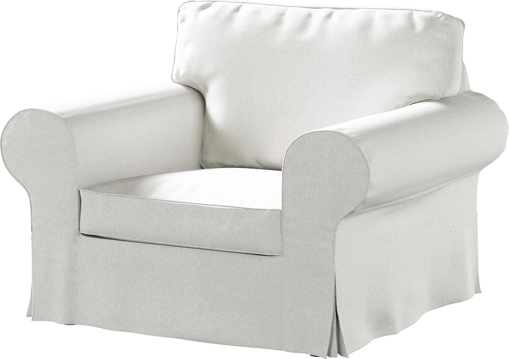 Potah na křeslo IKEA Ektorp barva krémová látka pletený vzor
