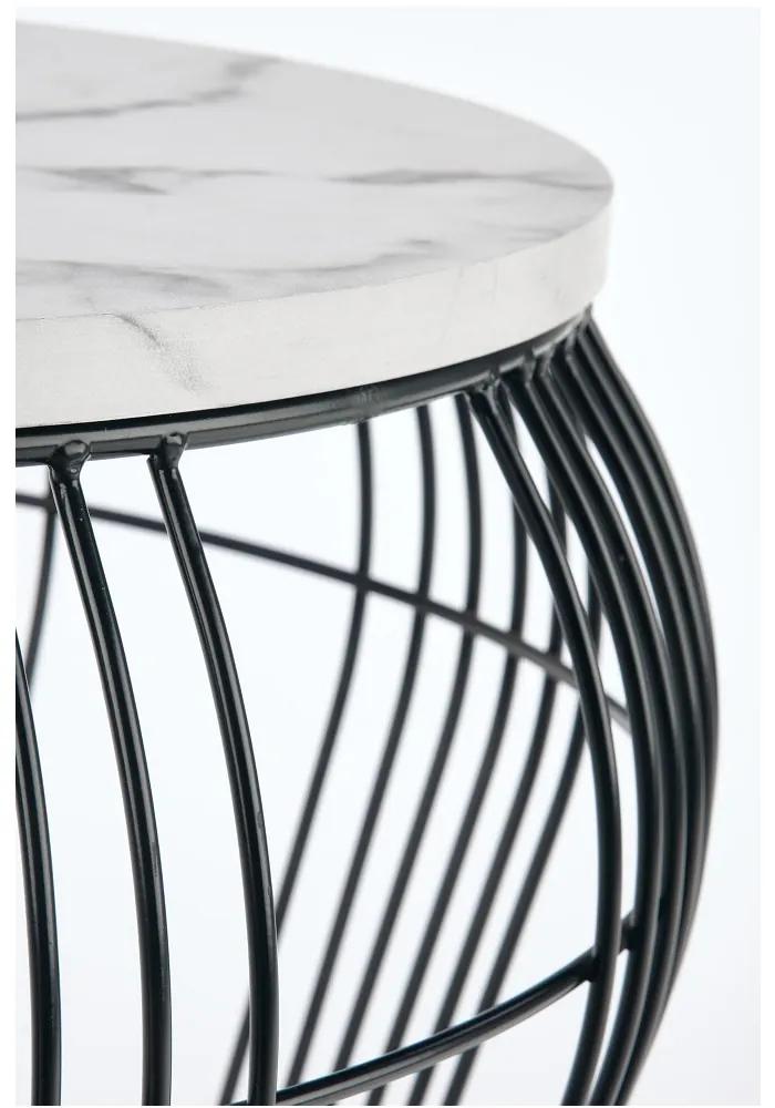 Konferenční stolek Adrianna, bílá / černá