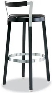 TONON - Čalouněná barová židle SELLA z usně (výška 78 cm)
