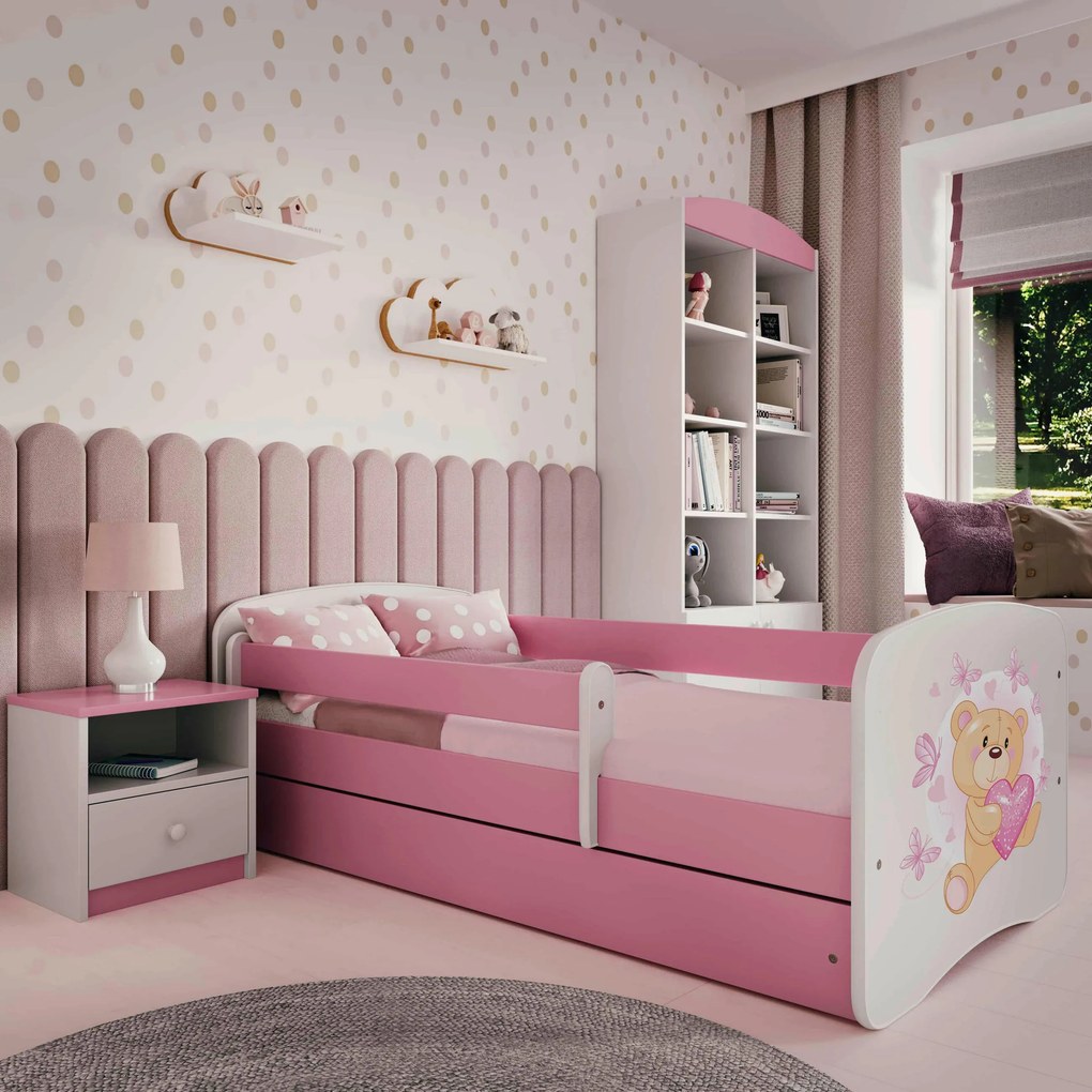 XXXLutz POSTEL PRO DĚTI A MLÁDEŽ 80/160 cm, bílá, pink MID.YOU - Dětské pokoje sestavy - 002142000264