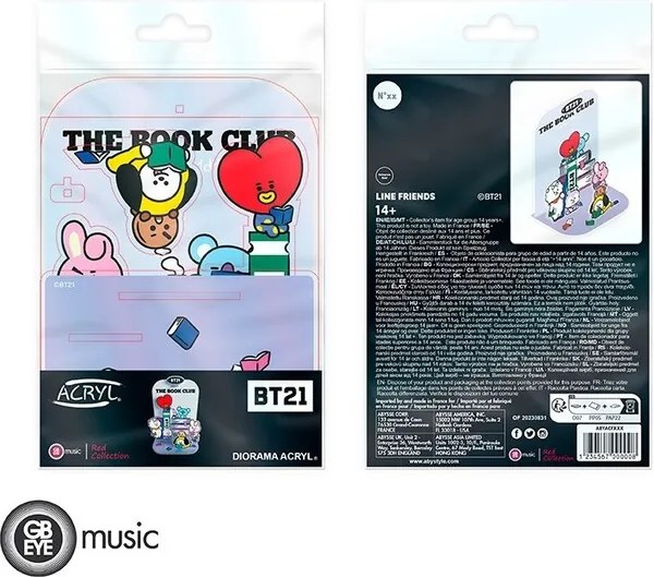 BT21 akrylové diorama - Bookclub