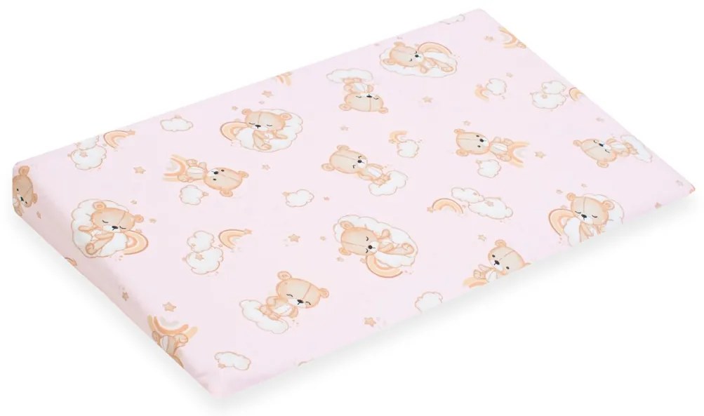 Potah na kojenecký polštář-klin New Baby BASIC 59x37cm pink Barva: Růžová