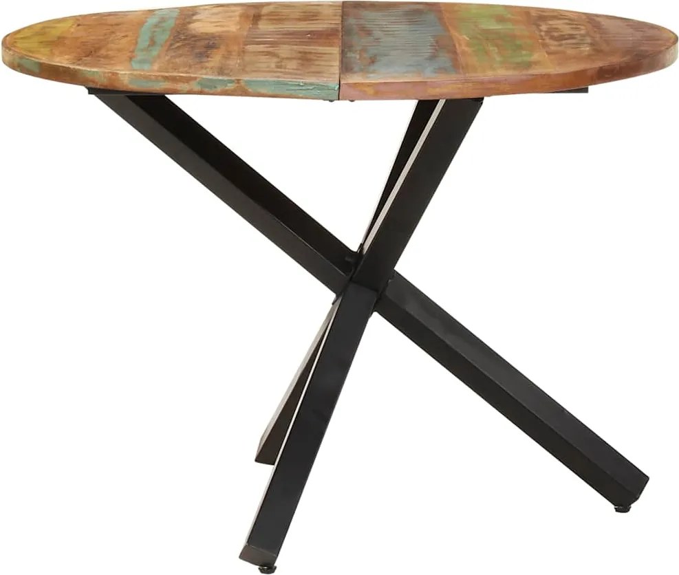 Jídelní stůl kulatý 100 x 100 x 75 cm masivní recyklované dřevo 321682