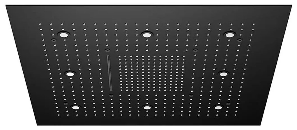 Steinberg 390 - Hlavová sprcha, 80x80 cm, 3 proudy, LED osvětlení, černá 390 6680 S