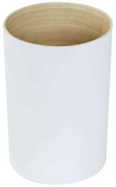 Bambusový organizér na příslušenství Compactor velký - 12 x 18 cm, lesklá bílá, lakovaný