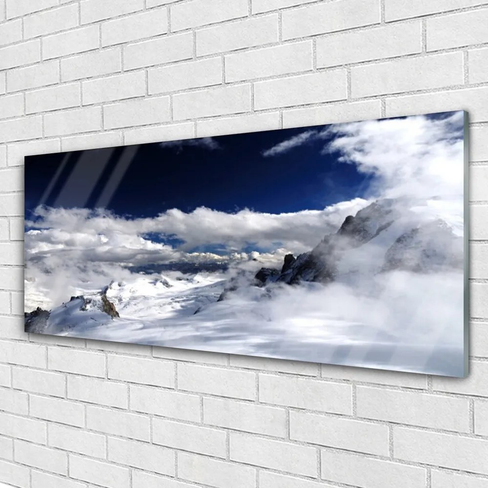 akrylový obraz Hora Mraky Krajina 125x50 cm