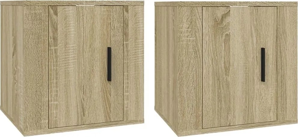 vidaXL Nástěnné TV skříňky 2 ks 40 x 34,5 x 40 cm [816643] Barva: bílá s vysokým leskem