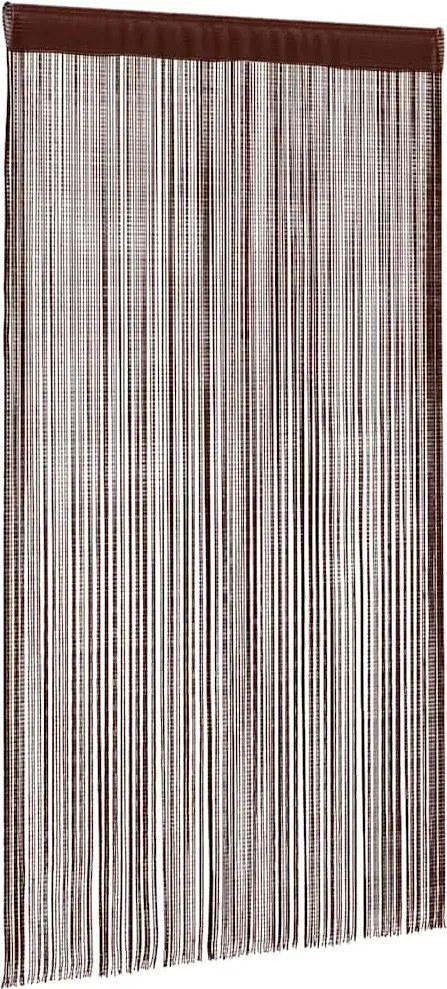 Provázkové záclony, 2 ks, 100x250 cm, hnědá 132410