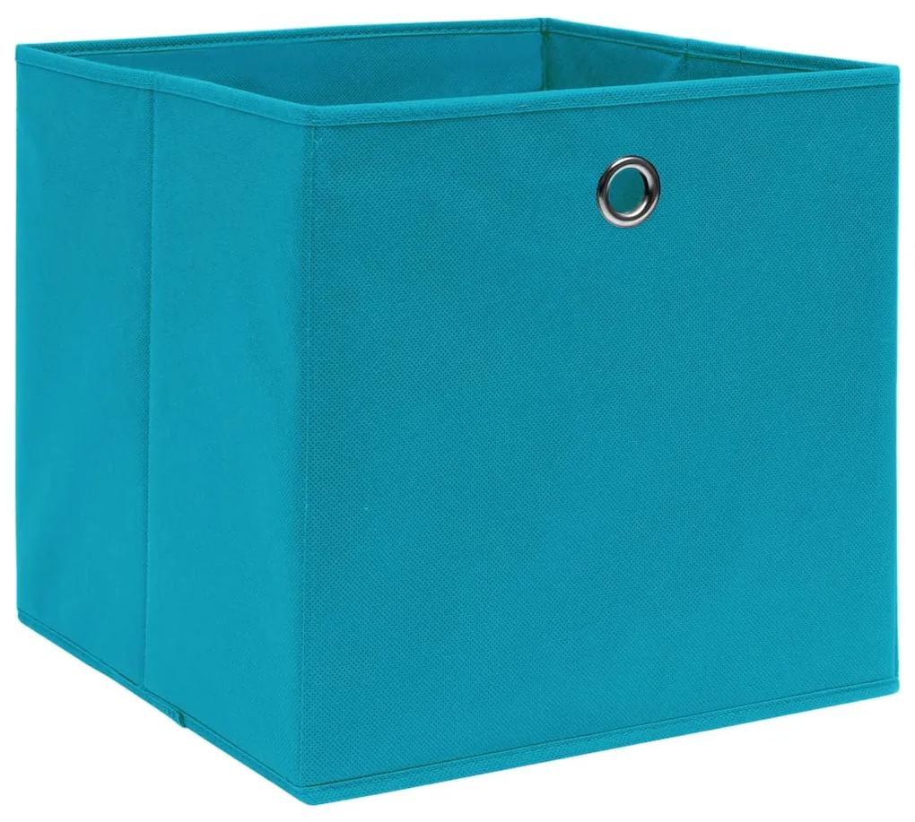 Úložné boxy 4 ks netkaná textilie 28 x 28 x 28 cm bledě modré - Default Title