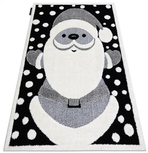 Dětský kusový koberec JOY Santa Mikuláš černý krémový Rozměr: 120x170 cm