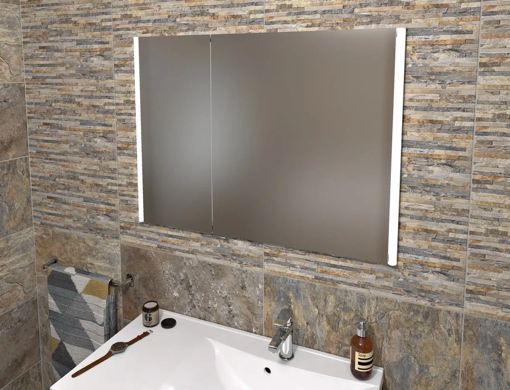 Sapho Sapho, INTEGRA zápustná galerka s LED osvětlením, 95x70cm, IN095