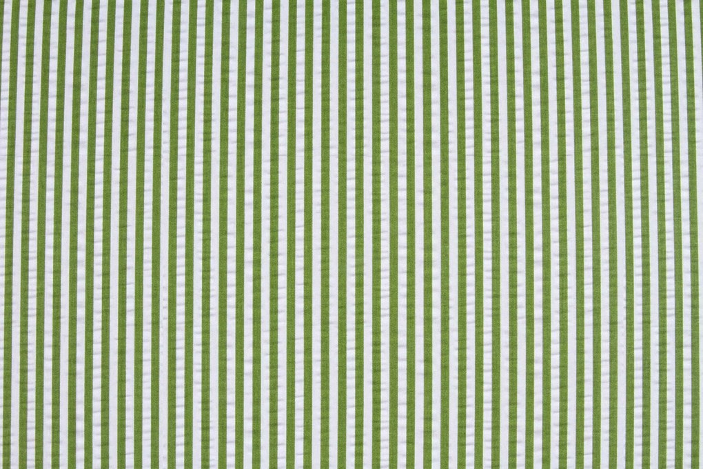 Krepové povlečení V kapradinách s pruhem - bílozelená Velikost: 140 x 220 + 70 x 90