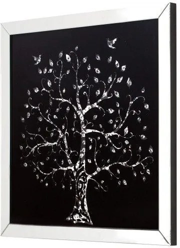 Deflee obraz s krystaly TREE 80-CM OBR36784sklo, MDF, zrcadlové sklo  80 cm x 80 cm x 4 cm