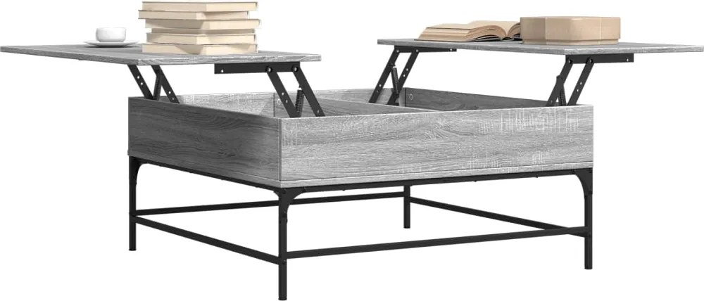 Konferenční stolek šedý sonoma 95 x 95 x 45 cm kompozit a kov 3217067