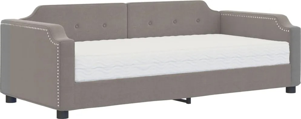 Válenda s matrací taupe 100 x 200 cm textil 3197624