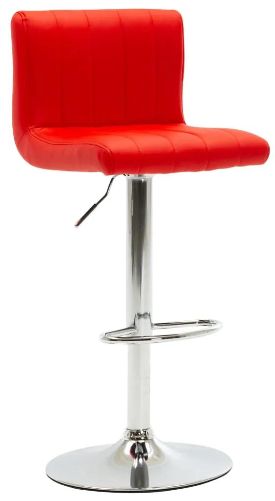 249734 vidaXL Barová stolička červená umělá kůže