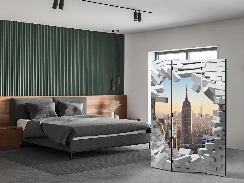 3D paraván výhled na new york Rozměr: 135 x 180 cm