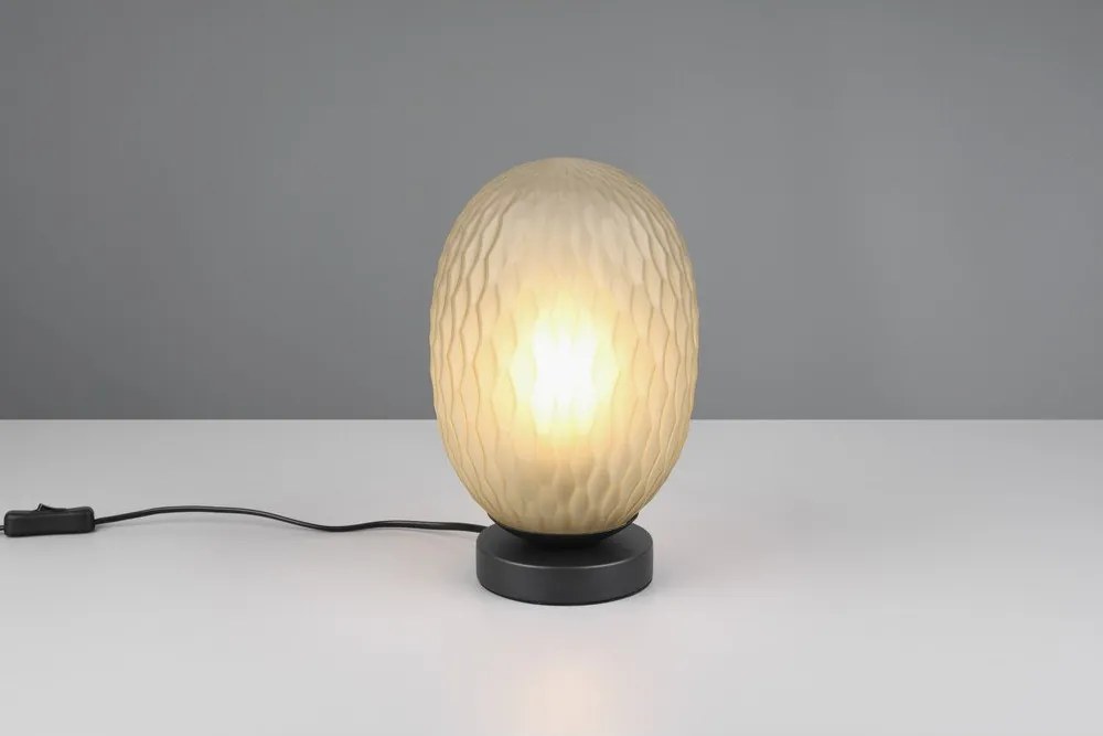 Zelená stolní lampa se skleněným stínidlem (výška 28,5 cm) Facette – Trio
