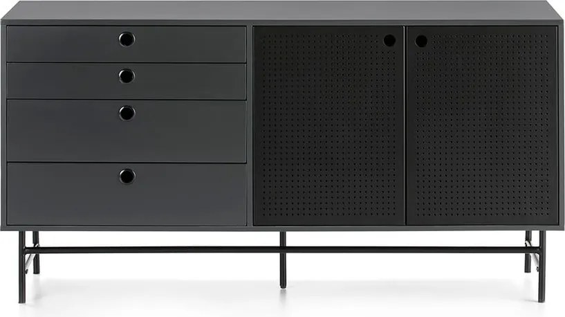 Černo-modrá komoda Teulat Punto, šířka 150 cm