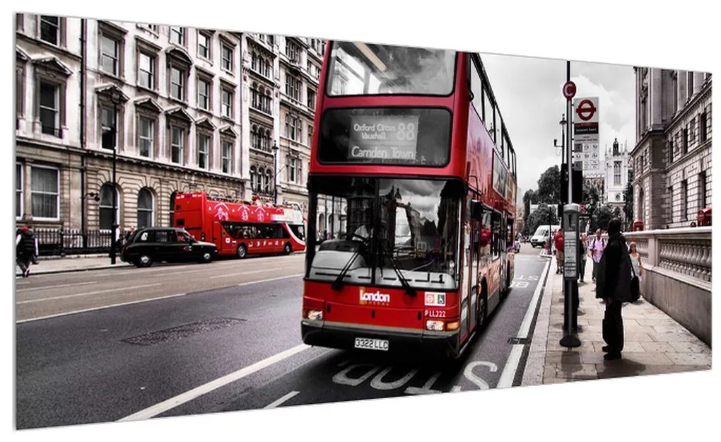 Obraz londýnského autobusu (100x40 cm)