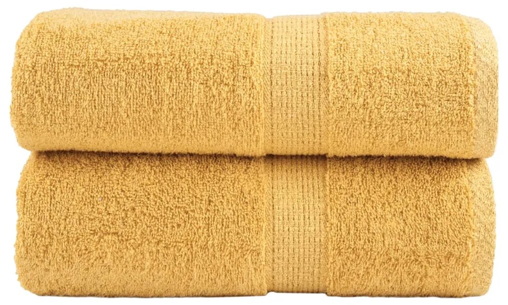 Prémiové ručníky pro hosty SOLUND 2 ks zlaté 30x50 cm 600 g/m² 137278