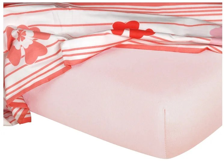 Dadka Jersey prostěradlo pudrové A  Jersey prostěradlo pudrové 100x220x20 cm