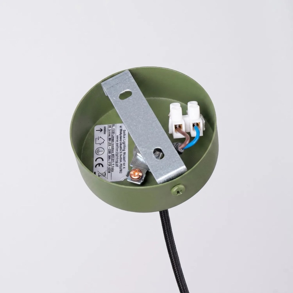 Sollux Lighting Závěsné svítidlo ARCHE 1 olivově zelené
