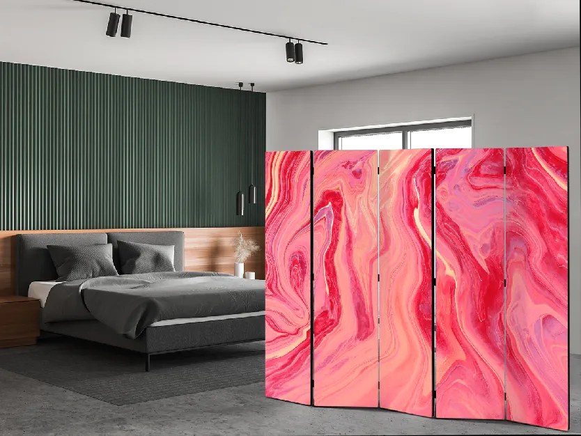Liox paraván růžová abstrakce Rozměr: 225 x 180 cm