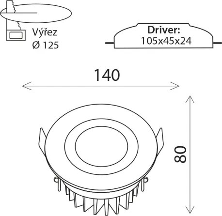 Podhledové LED svítidlo McLED Sima 30 30W 4000K ML-412.035.33.0