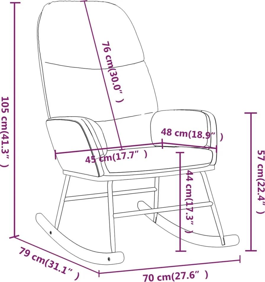 vidaXL Houpací křeslo se stoličkou textil [3097402] Barva: Černá