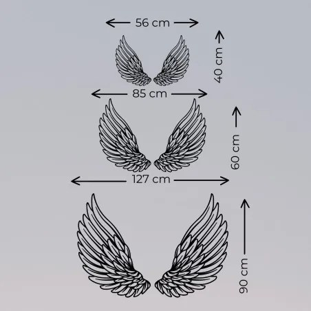 Dřevěná dekorace na zeď andělská křídla | SENTOP PR0501