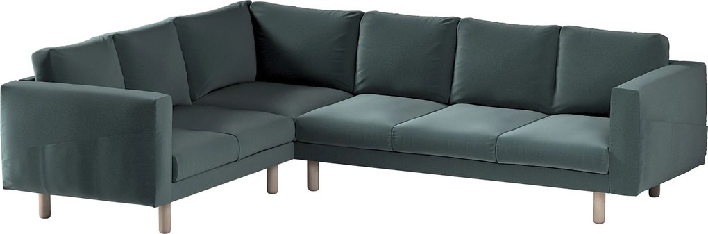 Potah na pohovku IKEA Norsborg rohová 5-místná barva zelená látka sametová