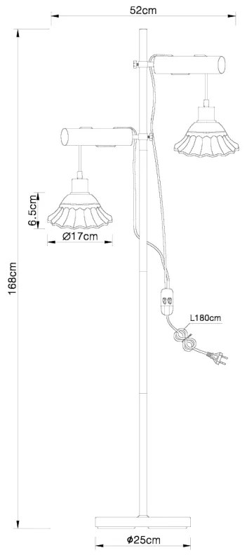 GLOBO JOWITA 54050-2S Stojací lampa