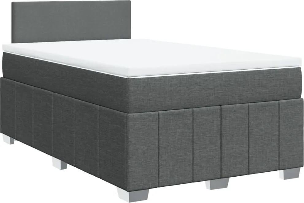 Box spring postel s matrací tmavě šedá 120x190 cm textil 3289301