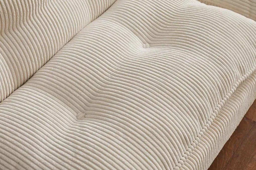 Designová rozkládací pohovka Yehudah 190 cm béžový manšestr